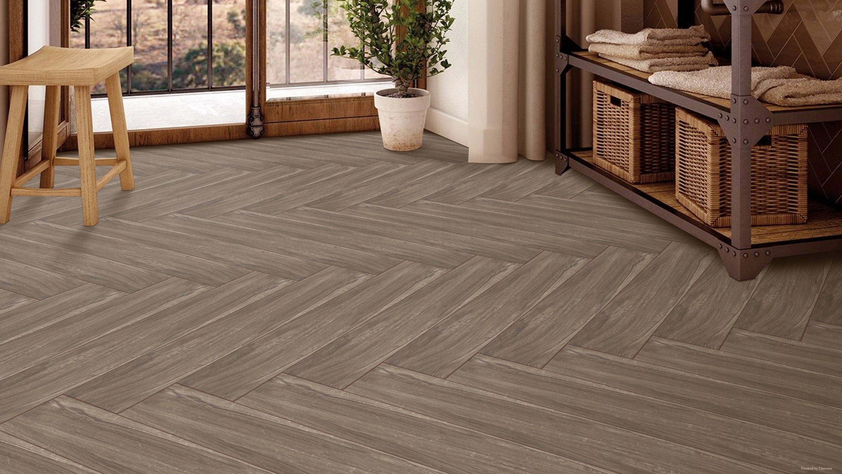Oak Effect Floor Tiles Cambridge Dark Oak Wood Effect 589 X 153 Mm