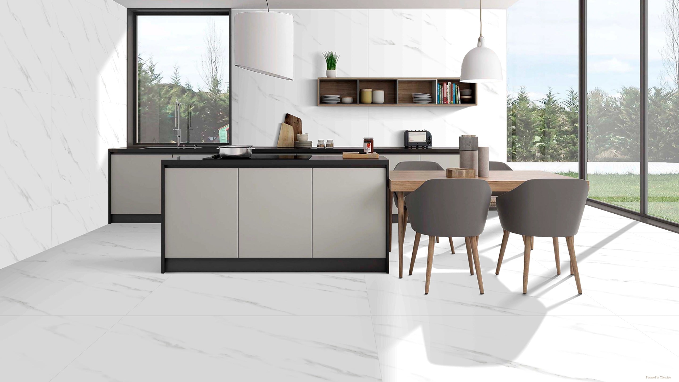 White Marble 1200x1200mm Marmol Blanco Matt Tile | Tiles Universe