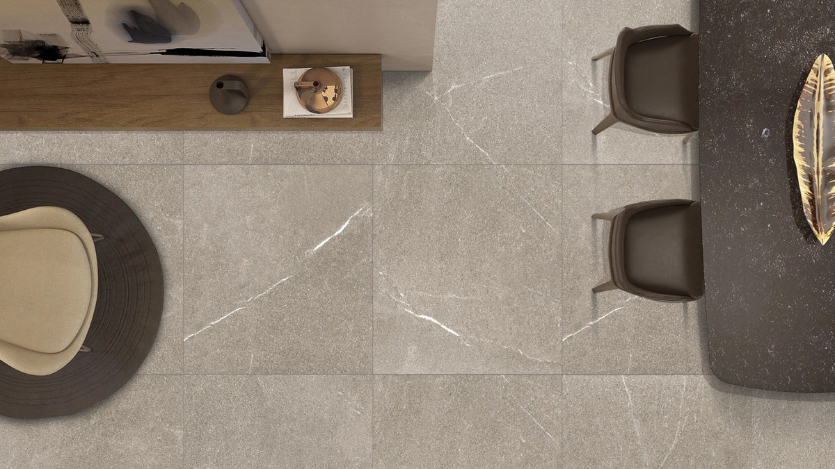 Dark Grey Matt 600mm x 600mm Milan Grigio Bathroom and Floor Porcelain ...