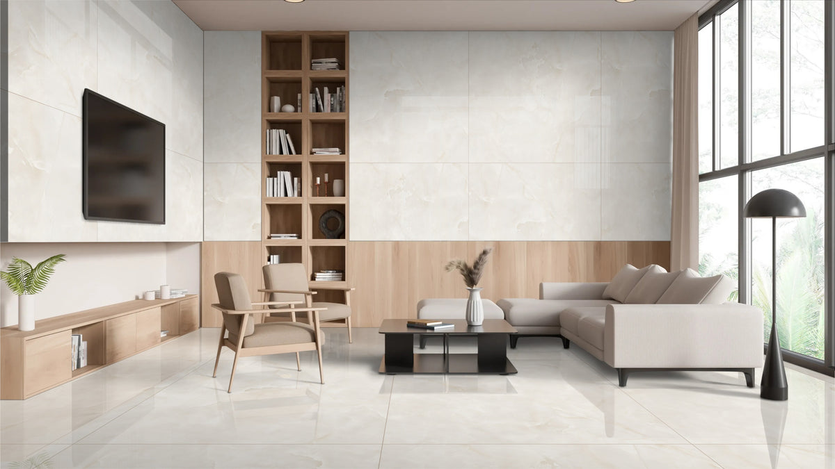 Extra Large Onyx Pearl 1200mm x 1200mm Porcelain Floor Tile– Tiles Universe