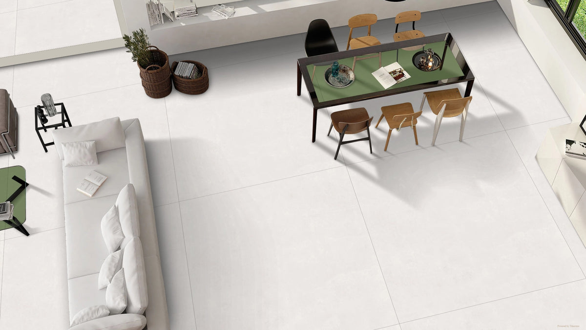 Off-White Matt Porcelain Floor Tile 1200x1200mm | Tiles Universe