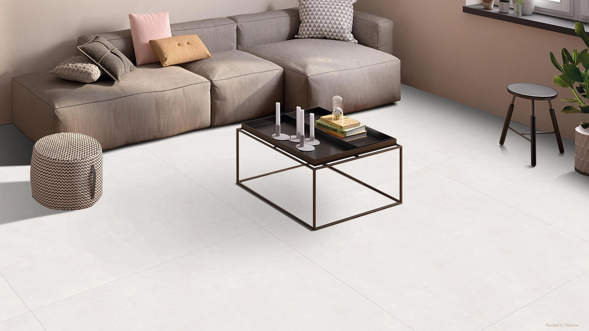 Off-White Matt Porcelain Floor Tile 1200x1200mm | Tiles Universe