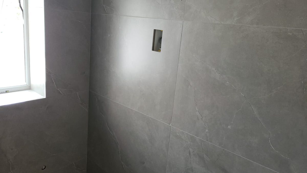 Grey Marble Matt Large Format 600mm x 1200mm Porcelain Tile– Tiles Universe