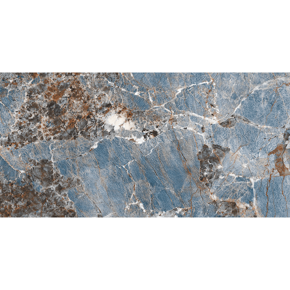 Light Blue With Brown Veins 600mm x 1200mm Blue Super Gloss Tile– Tiles ...