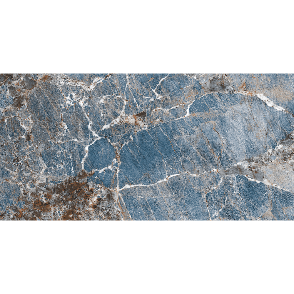 Light Blue With Brown Veins 600mm x 1200mm Blue Super Gloss Tile– Tiles ...