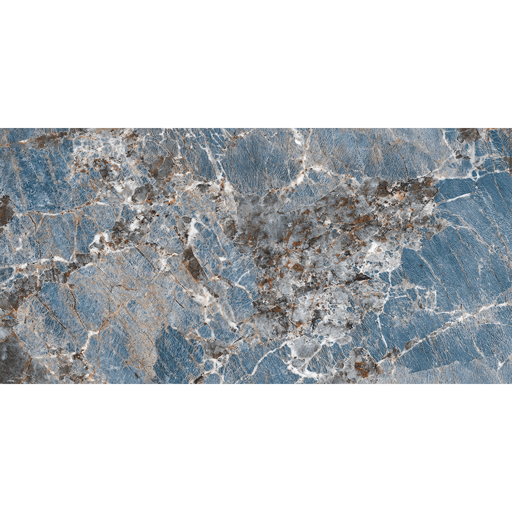 Light Blue With Brown Veins 600mm x 1200mm Blue Super Gloss Tile– Tiles ...