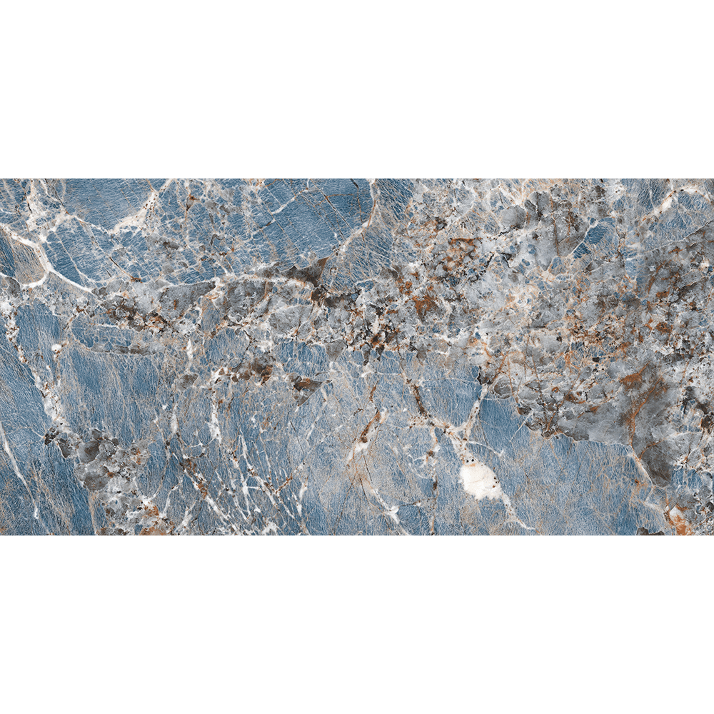 Light Blue With Brown Veins 600mm x 1200mm Blue Super Gloss Tile– Tiles ...