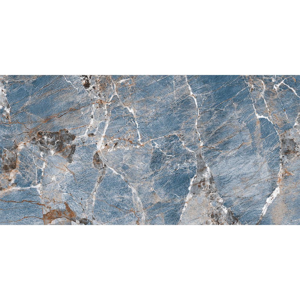 Light Blue With Brown Veins 600mm x 1200mm Blue Super Gloss Tile– Tiles ...